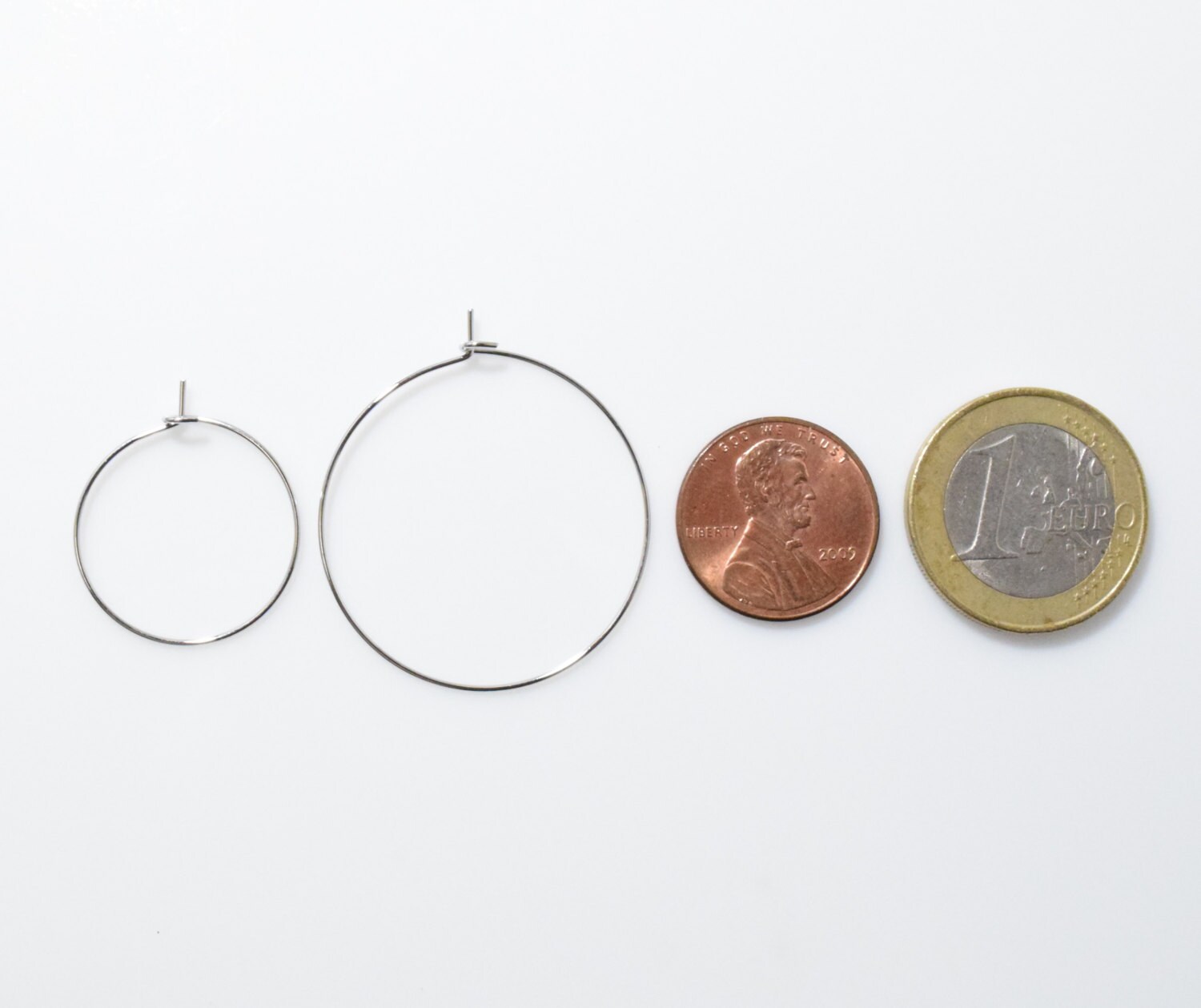 20mm Ring Hook Earring , Ear Wires . Earring Component . Polished ...