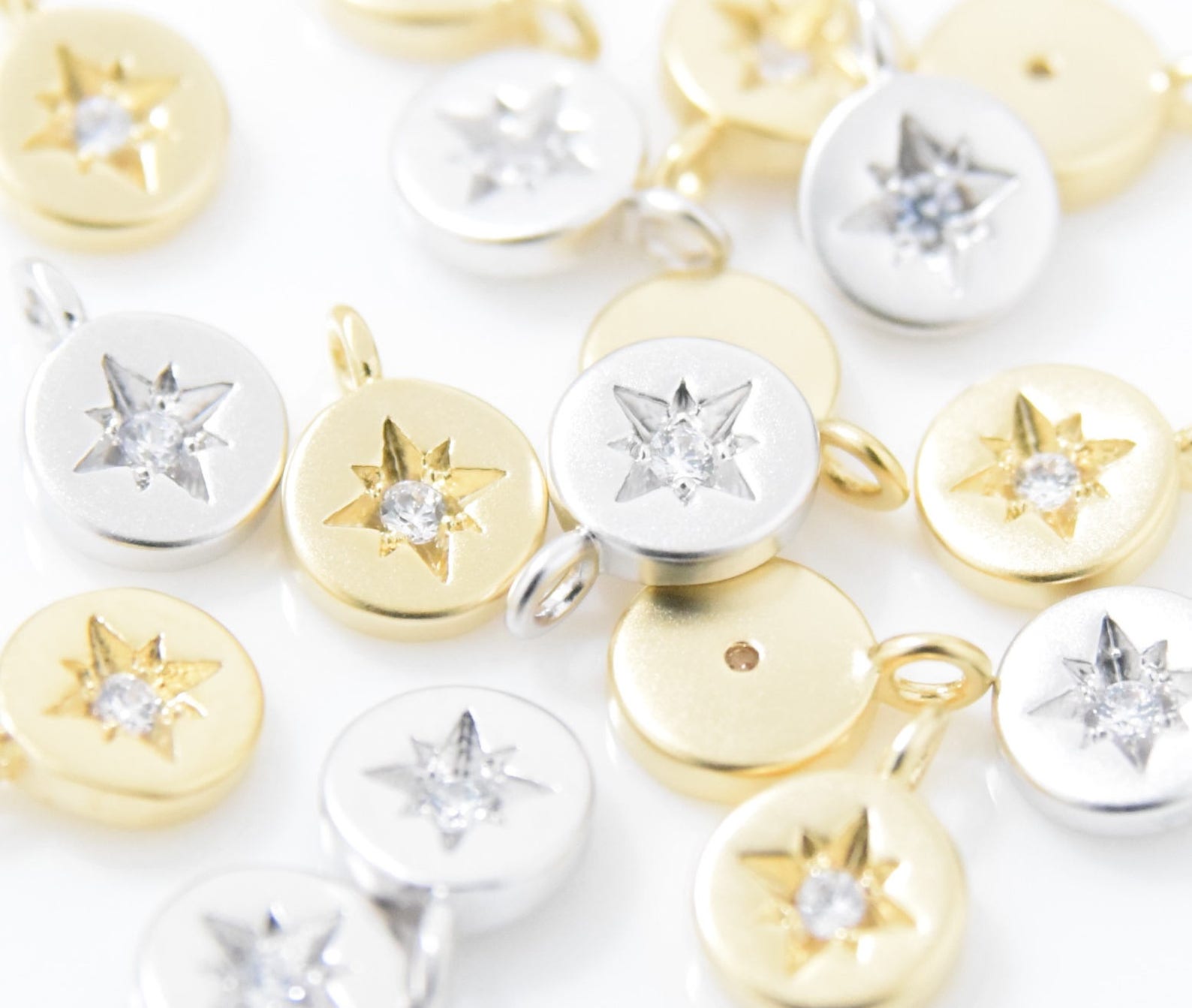 Cubic Star Pendant . Cubic Star Charm . Cubic Star Beads . - Etsy