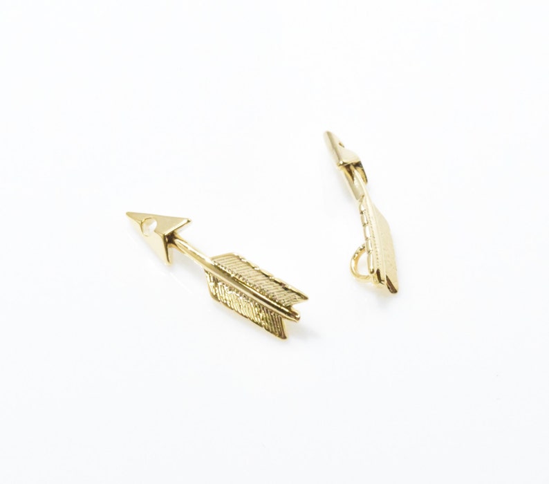 Arrow Brass Pendant . Arrow Connector . Arrow Charm . Jewelry | Etsy