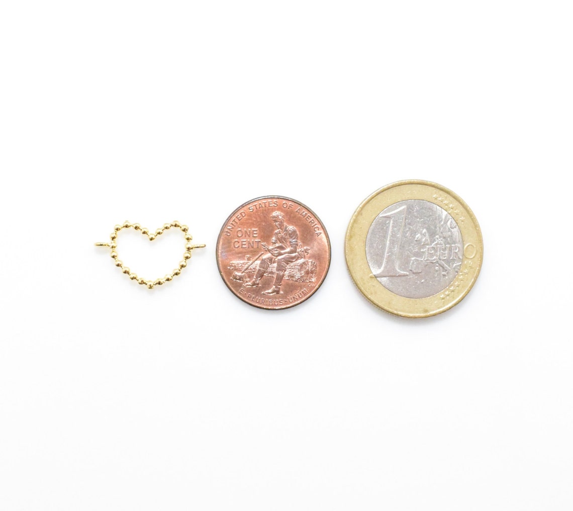 Heart Connector . Heart Pendant . Heart Charm . Love Charm . Wedding ...