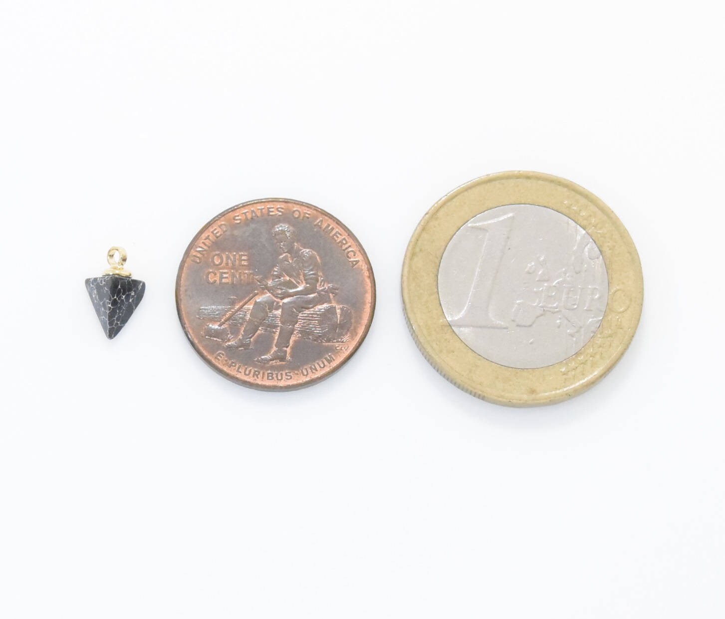 Black Howlite Pyramid Pendant. Turquoise Pyramid Pendant. | Etsy