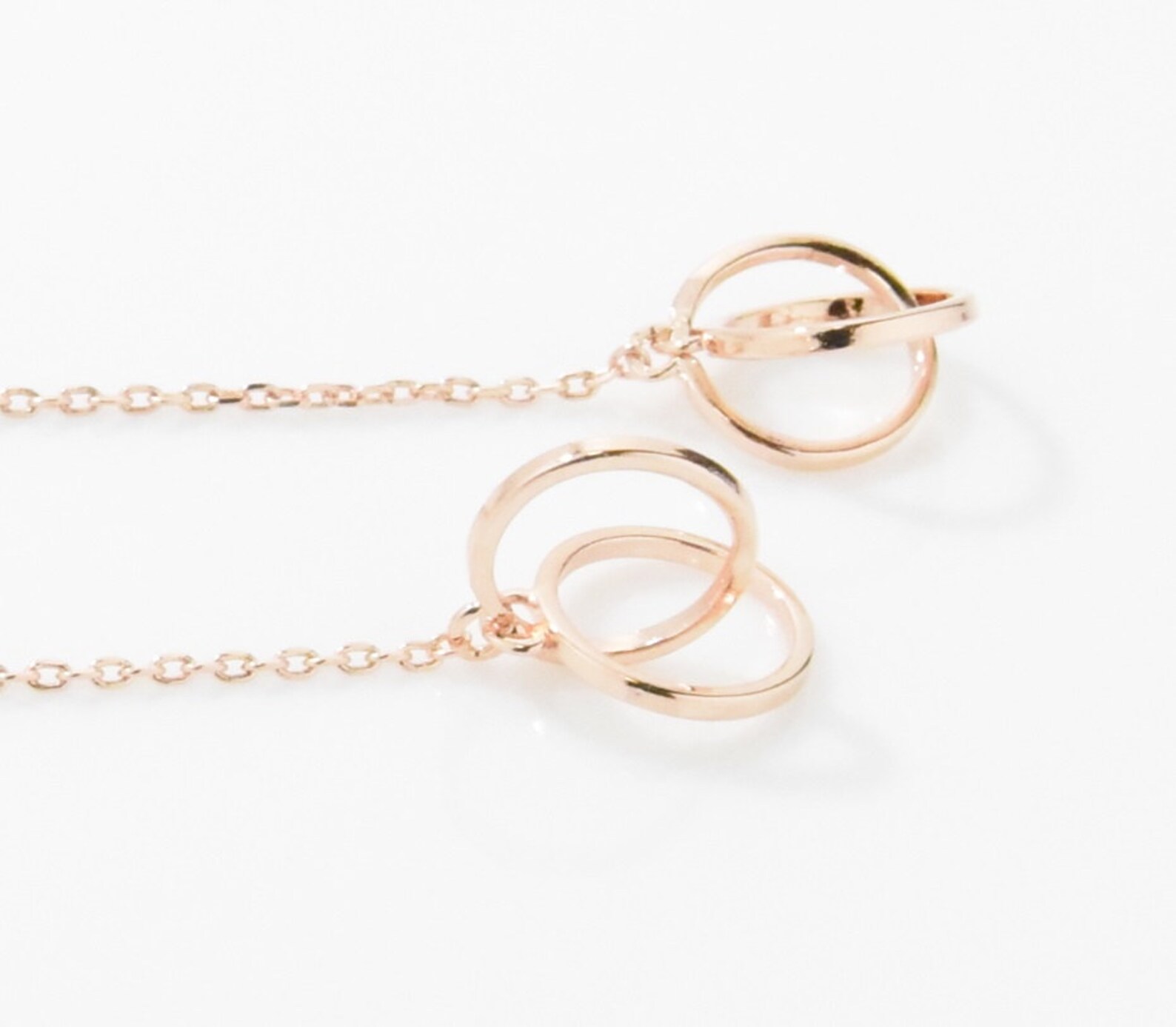 Double Circle Chain Earring Backs . Butterfly Clutch . Earring | Etsy