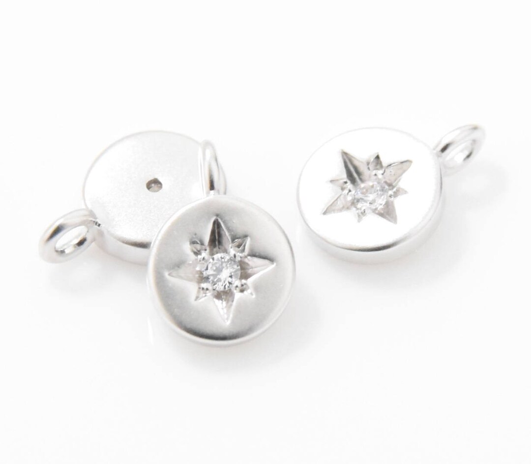 Cubic Star Pendant . Cubic Star Charm . Cubic Star Beads . Cubic Coin ...