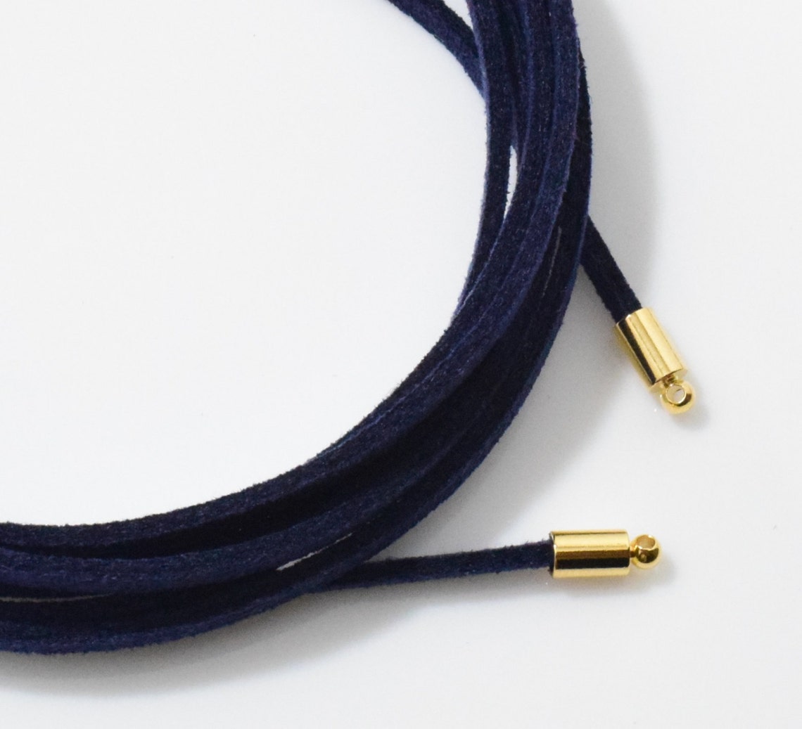 Navy Chamois Necklace String . Choker String . Leather | Etsy