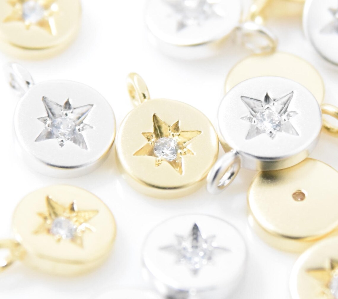 Cubic Star Pendant . Cubic Star Charm . Cubic Star Beads . | Etsy