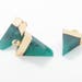 Green Triangle Acrylic Pendant . Triangle Gemstone Pendant . Triangle ...