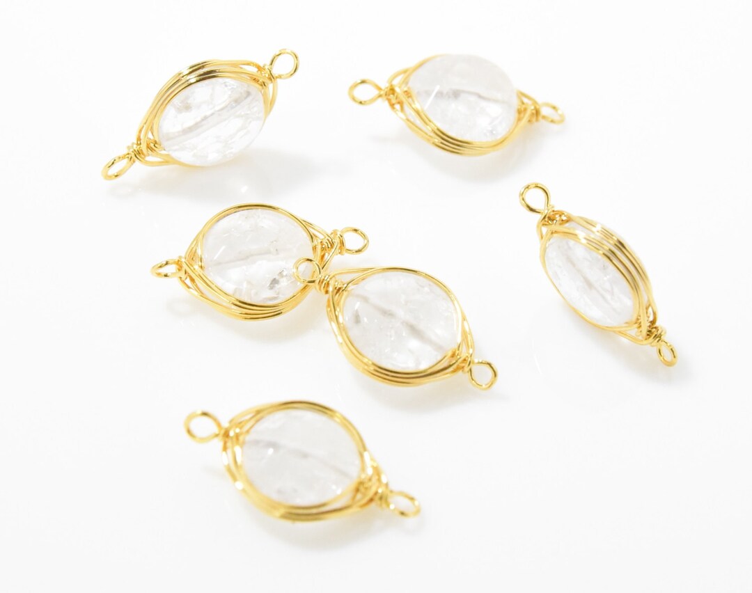 Crystal Gemstone Connector . Crystal Glass Pendant . Gemstone Pendant ...