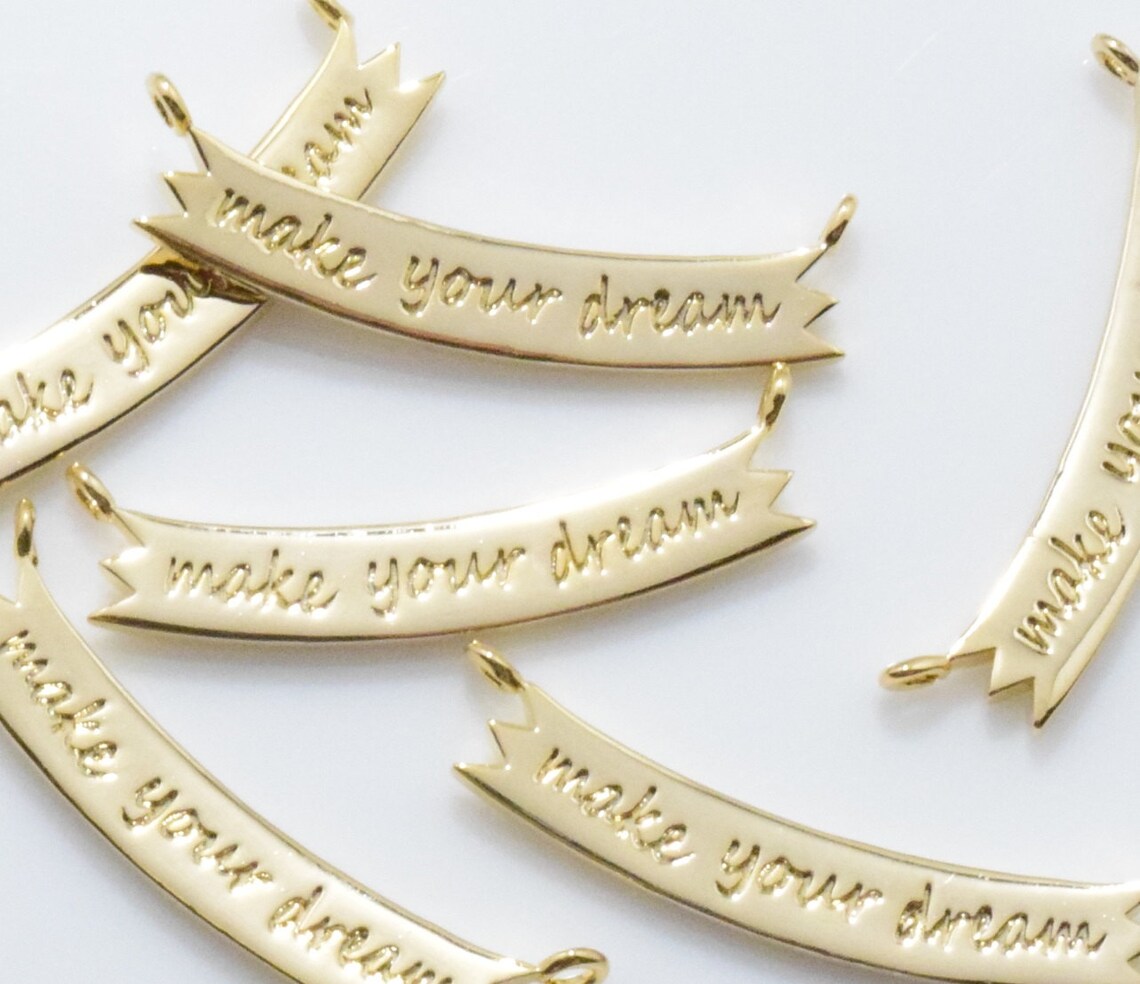 Lettering Bar Connector . Lettering Bar Pendant . Message Bar - Etsy