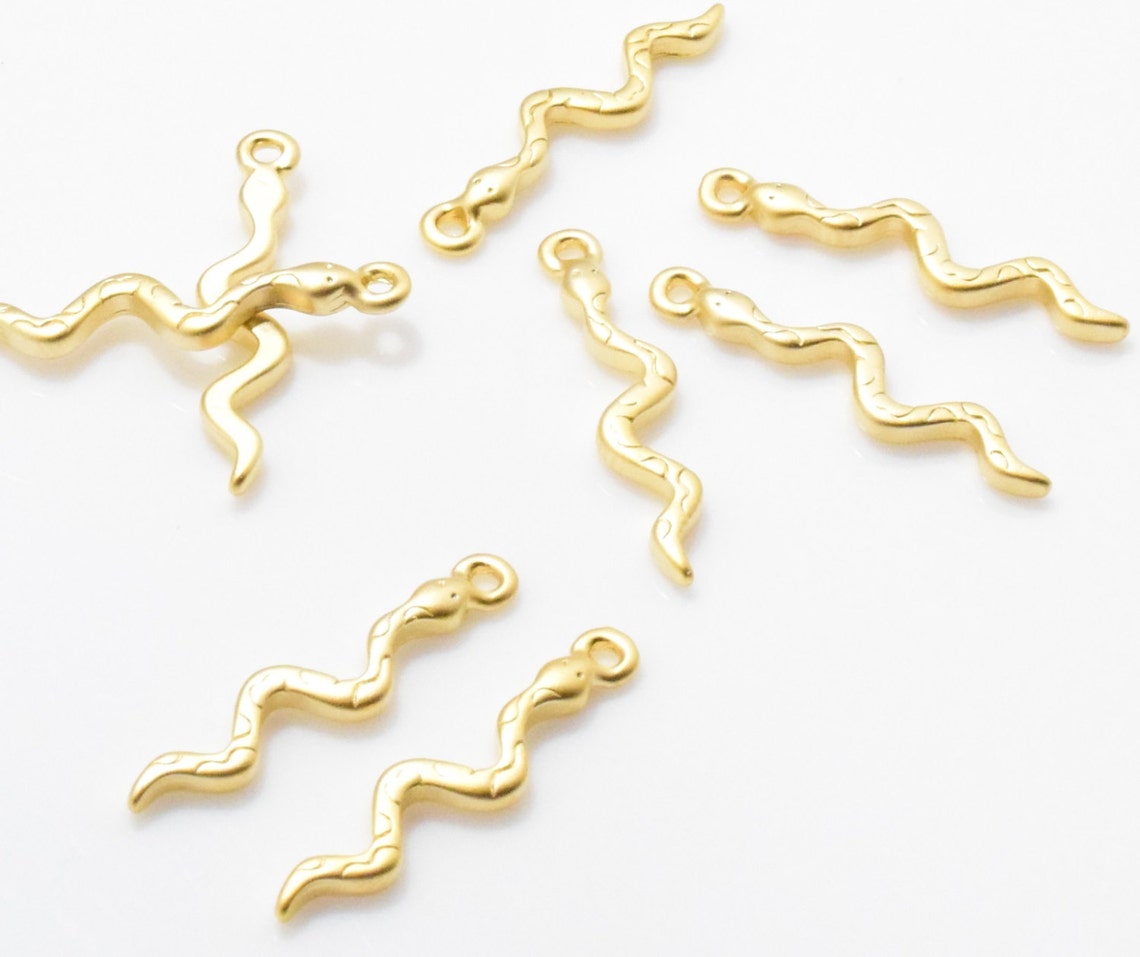 Snake Pendant . Snake Charm . Animal Charm . Jewelry Craft | Etsy