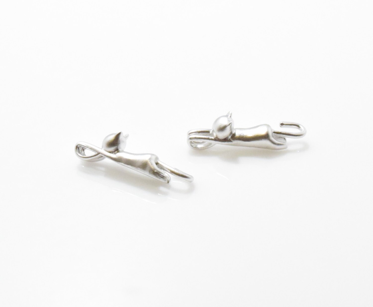 Cat Pendant . Cat Charm . Kitten Charm . Animal Charm . Matte | Etsy