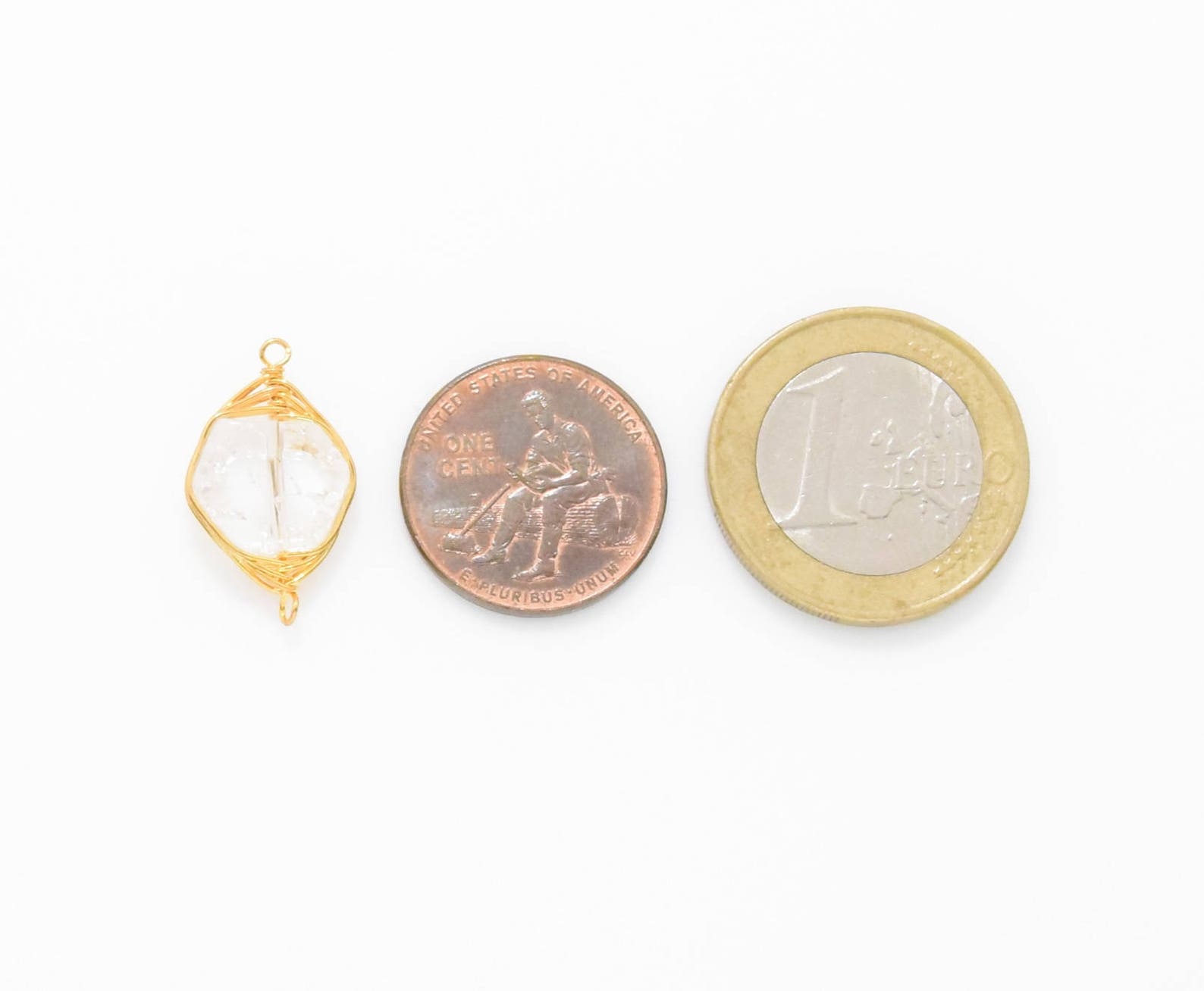 Cracked Crystal Gemstone Connector . Crystal Gemstone Pendant - Etsy