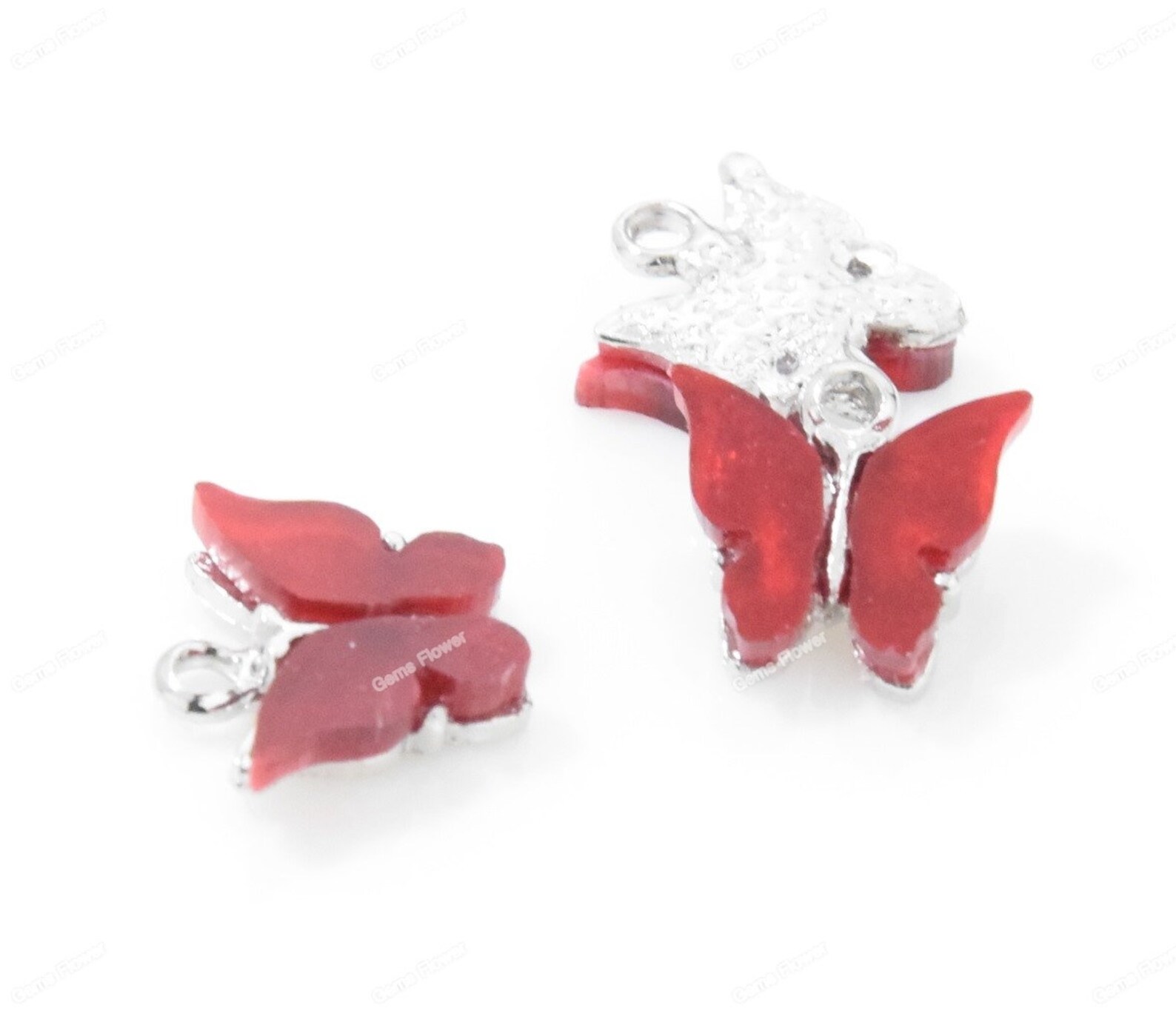 Pearl Deep Red Butterfly Acrylic Pendant . Butterfly Pendant ...