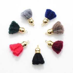 Red Wool Tassel . Tiny Wool Tassel . Mini Wool Tassel . Wool Tassel ...