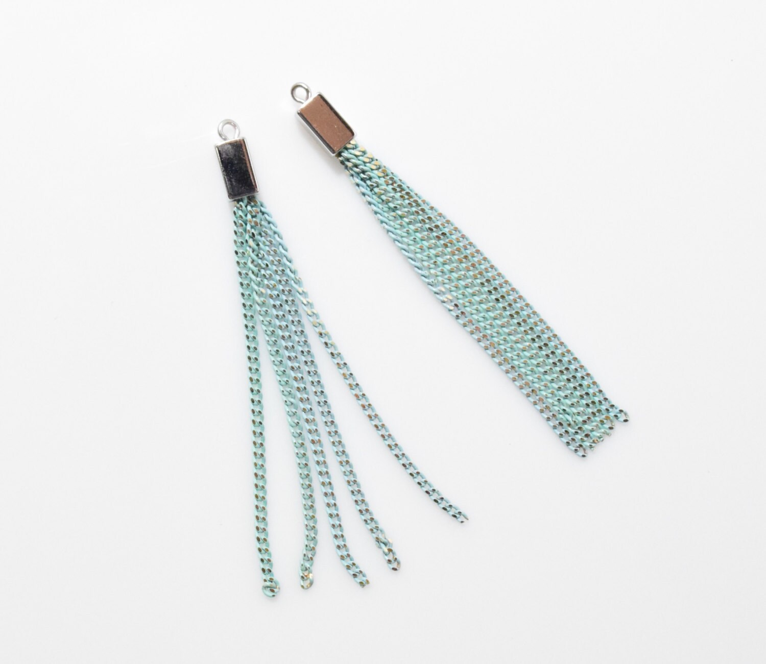Mint Metal Tassel . Chain Tassel . Color Chain Tassel . | Etsy