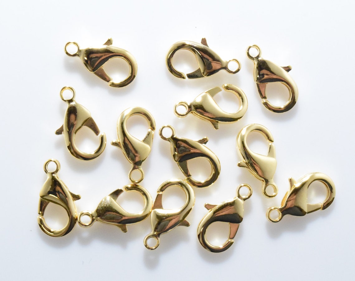 Brass Lobster Clasp 8mm X 15mm Basic Supplies Polished Gold | Etsy