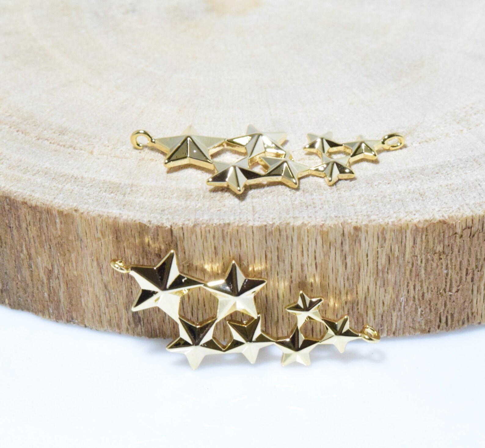 Star Brass Pendant . Star Charm . Star Connector . Wedding - Etsy
