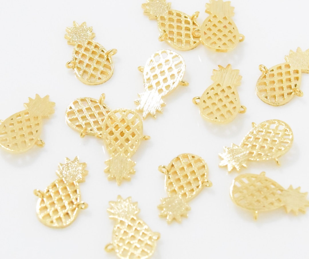 Pineapple Connector . Pineapple Pendant . Pineapple Charm . Fruit ...