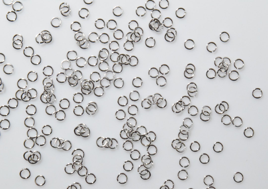 Jump Ring 0.5mm X 2mm, Basic Supplies, Polished Rhodium- 100pcs / OR052 ...