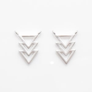 Triple Triangle Connector . Inverted Triangle Pendant . Handmade ...