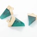 Green Triangle Acrylic Pendant . Triangle Gemstone Pendant . Triangle ...