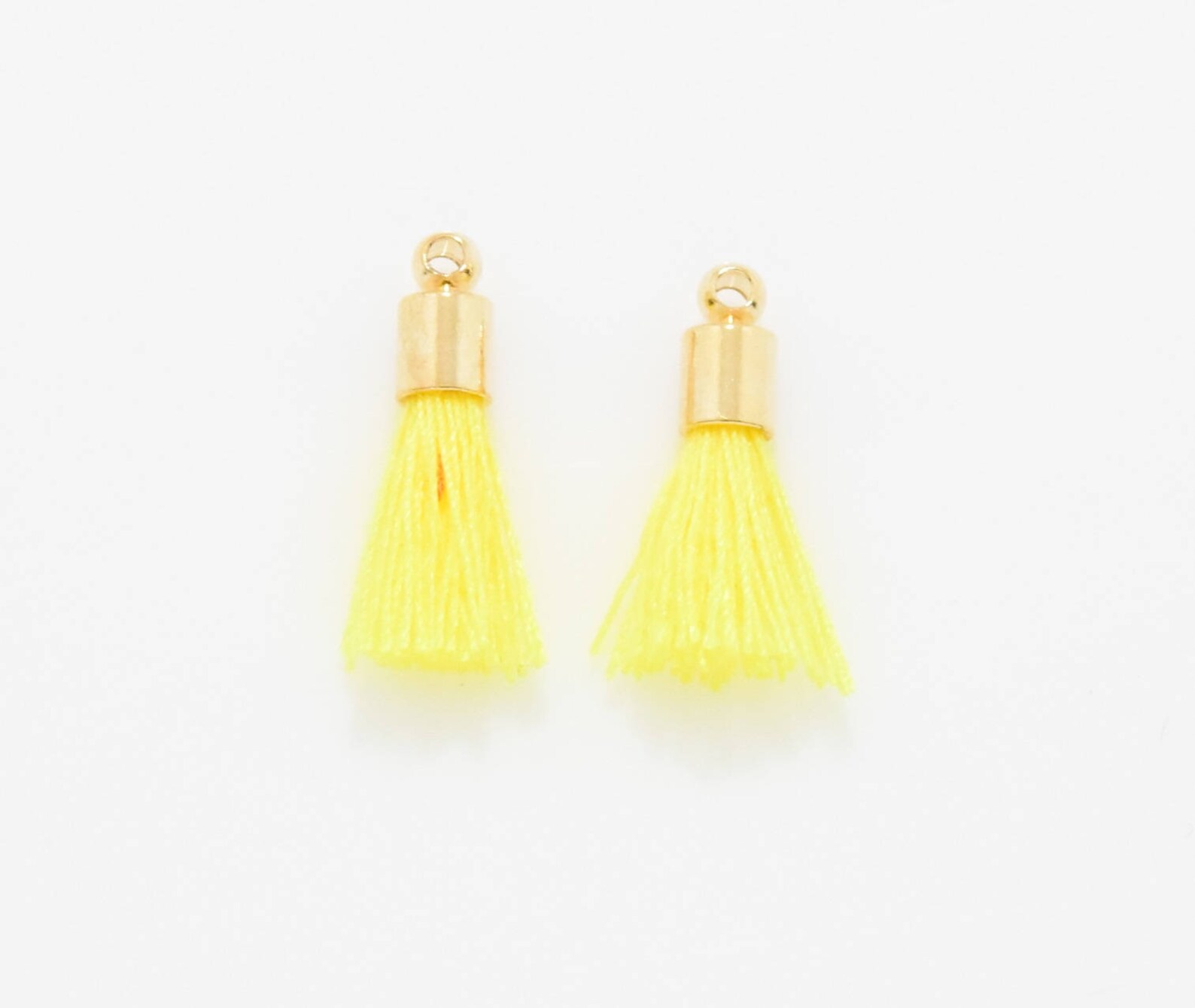 Yellow Cotton Tassel . Yellow Tassel . Thread Tassel . Tiny - Etsy