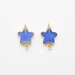 Blue Agate Star Connector . Star Pendant . Agate Charm . Agate Gemstone ...