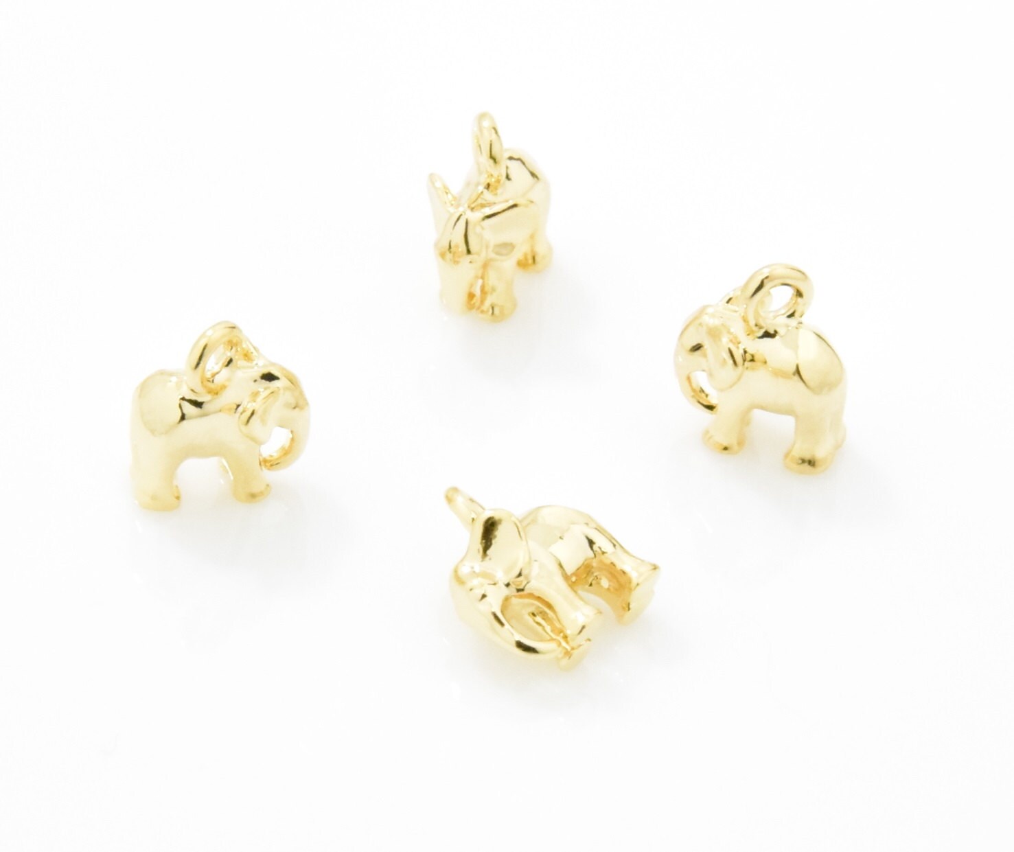 Elephant Brass Pendant Small . Elephant Charm . Elephant | Etsy