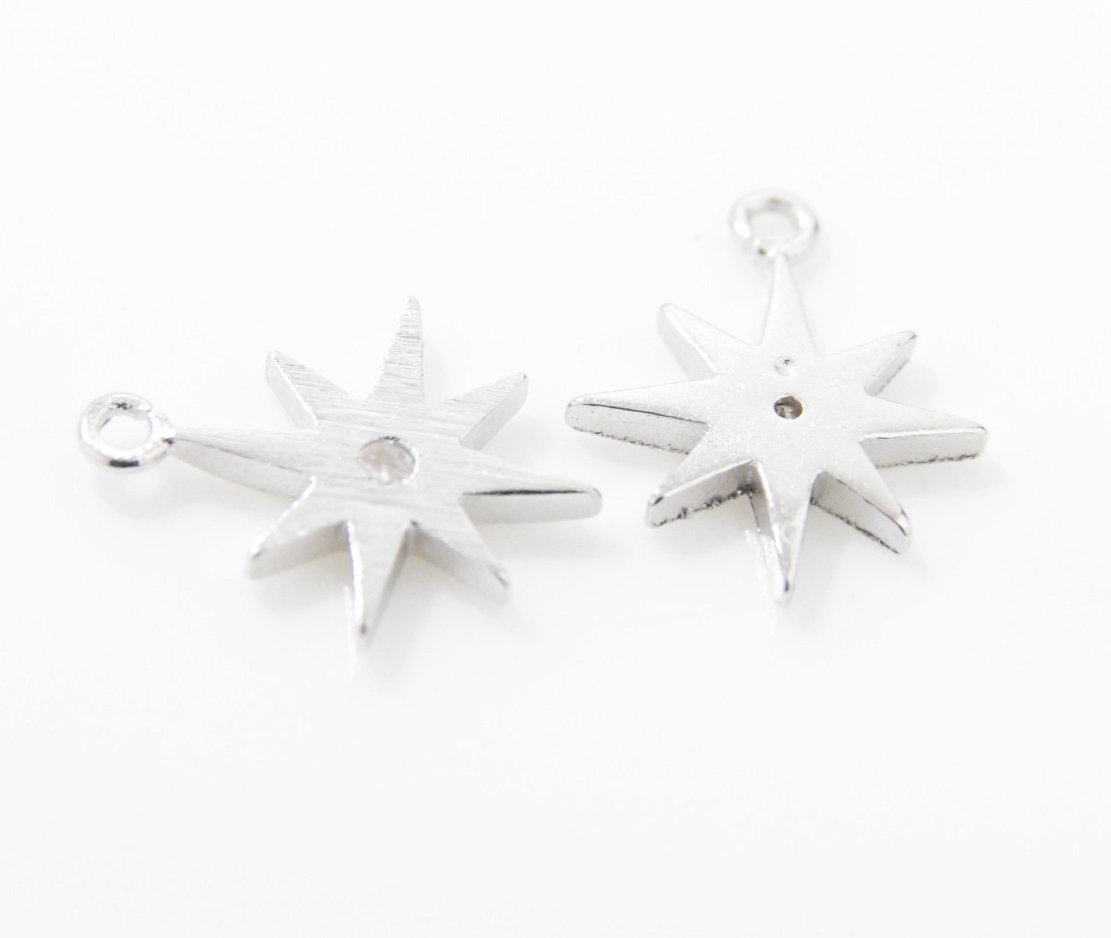 Cubic Star Pendant . Cubic Star Charm . Star Beads . Bridal Jewelry ...