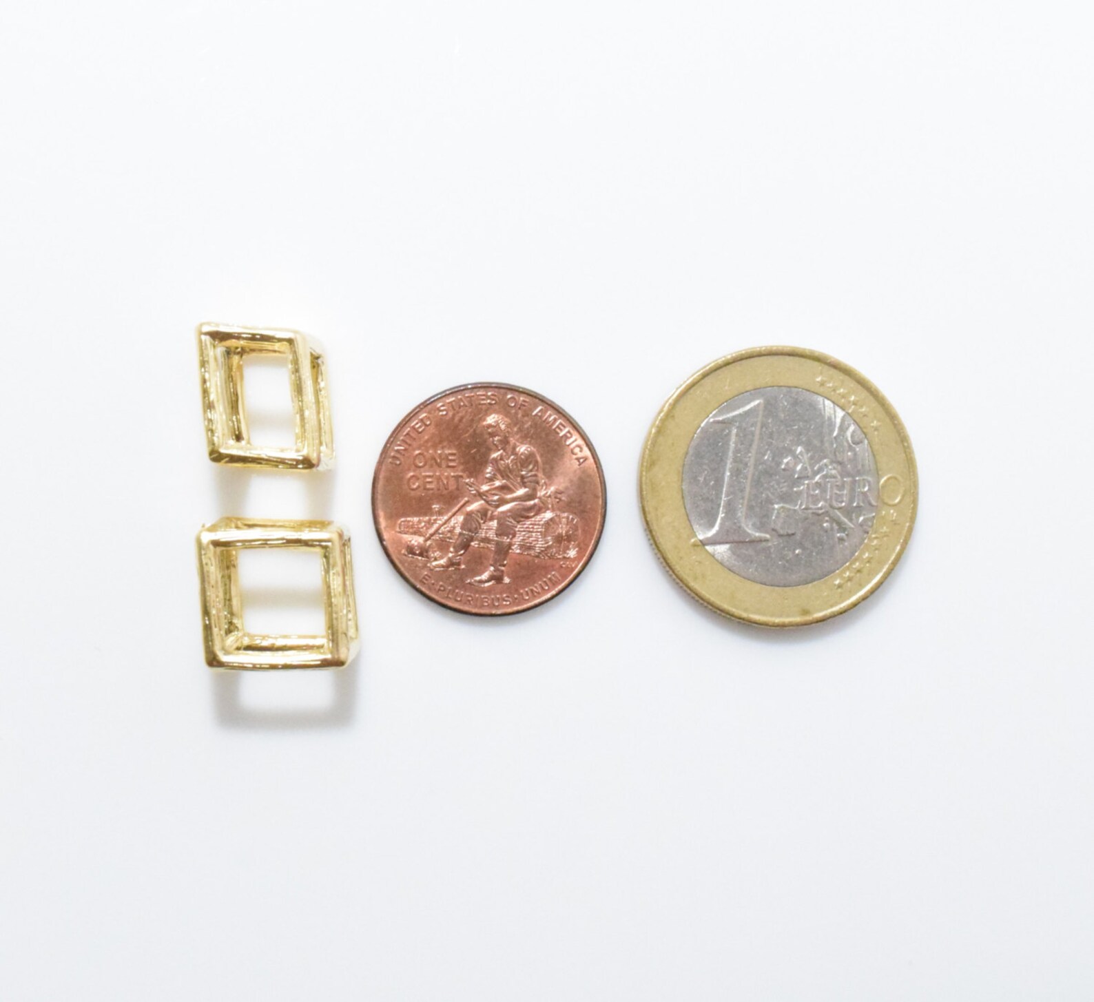 Cube Brass Pendant . Cube Charm . Solid Figure Charm . 16K - Etsy