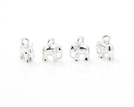 Elephant Brass Pendant Small . Jewelry Craft Supply . | Etsy