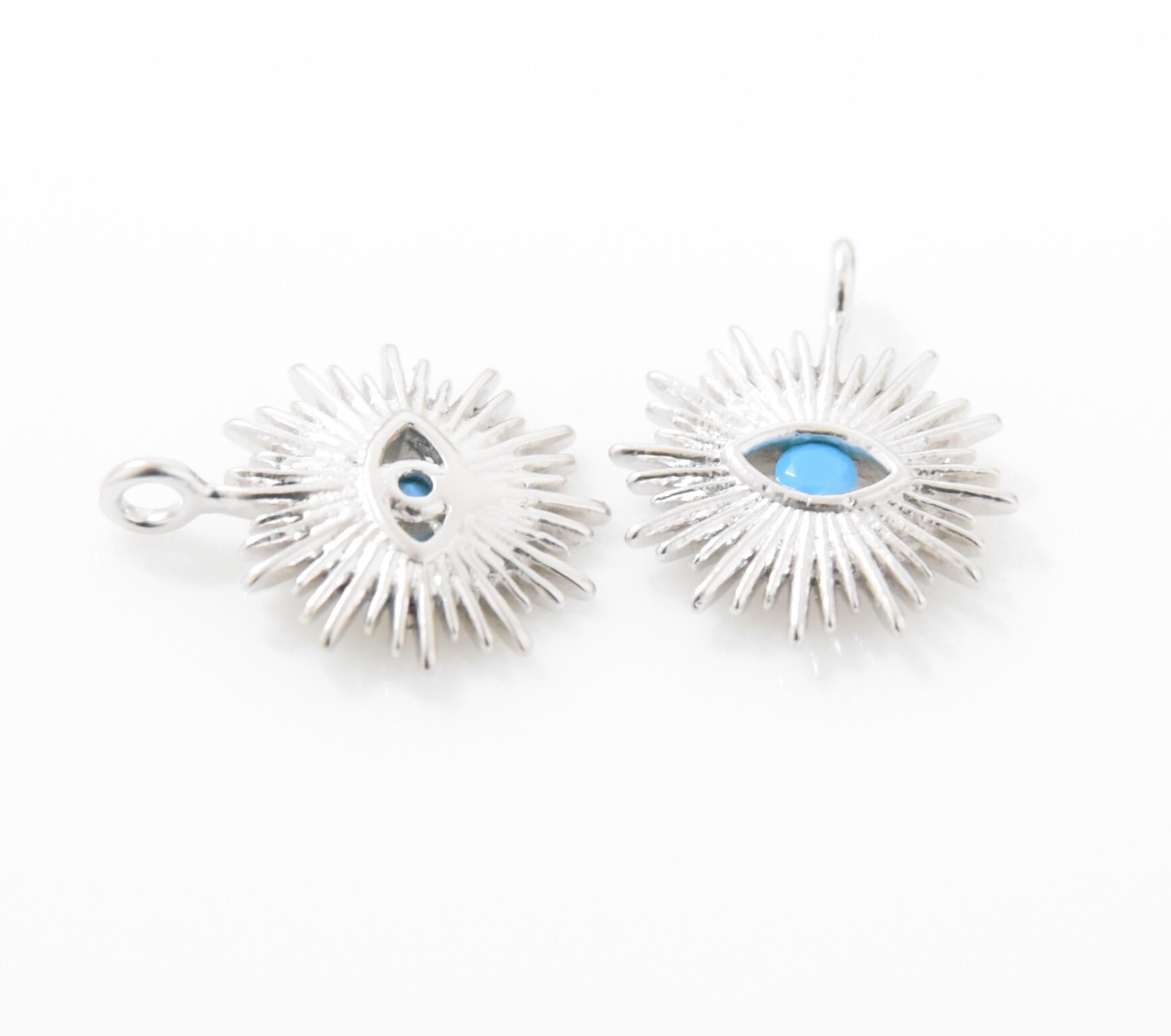 Turquoise Evil Eye Pendant . Evil Eye Charm . Evil Eye Beads . | Etsy