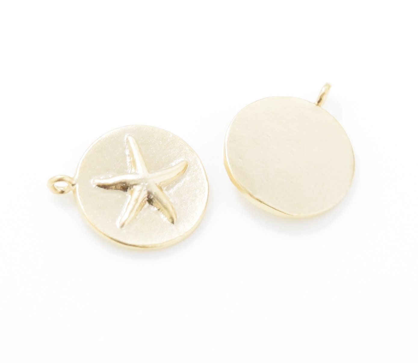 Starfish Pendant . Starfish Charm . Star Fish Beads . Coin | Etsy
