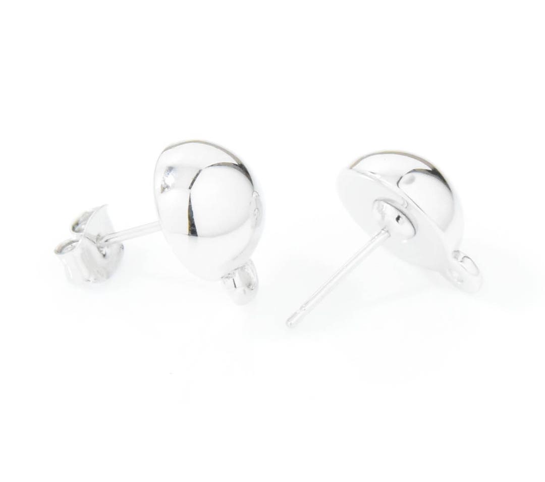 Semicircle Post Earrings . Half Circle Earrings. Half Round Earrings ...