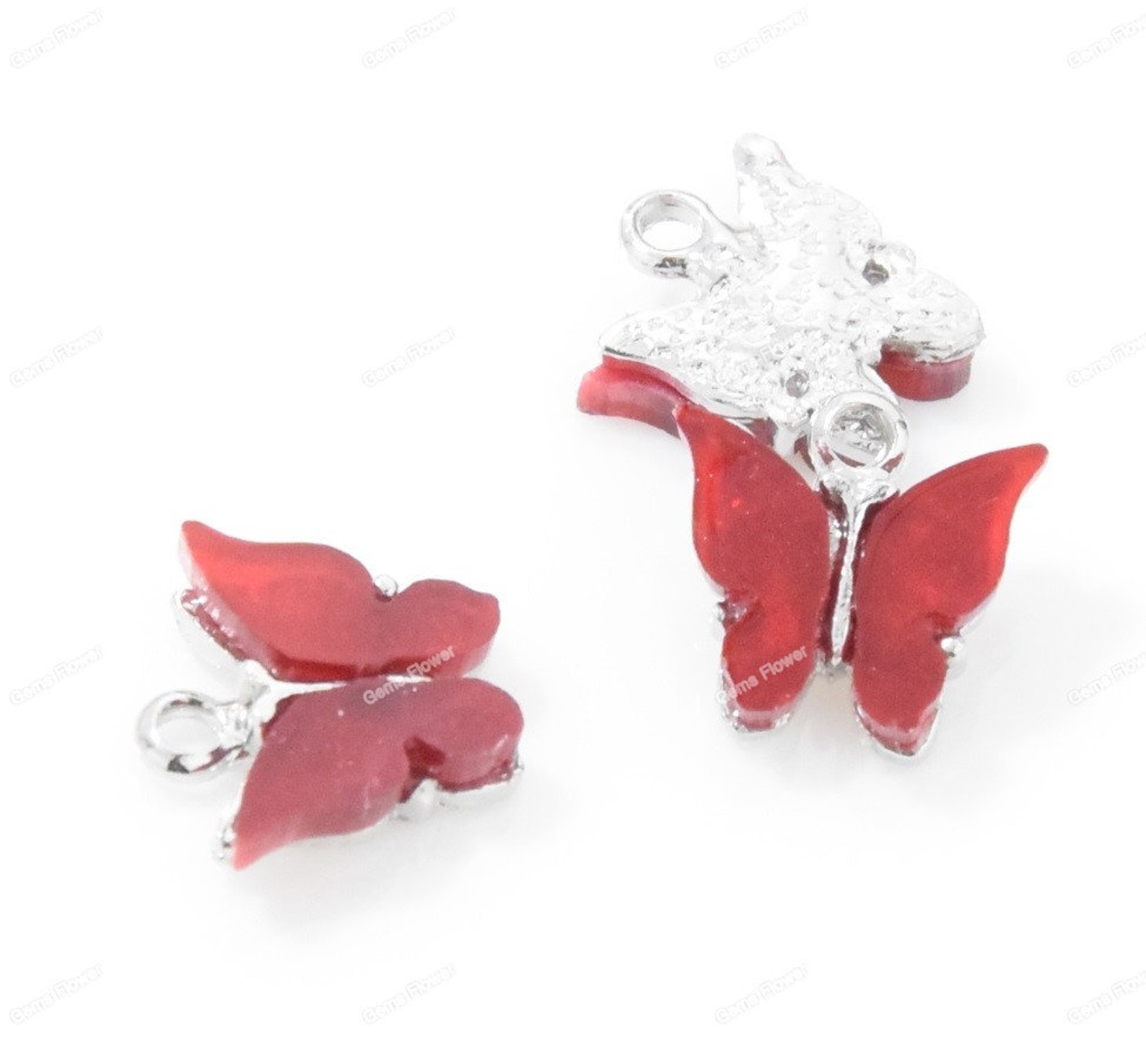 Pearl Deep Red Butterfly Acrylic Pendant . Butterfly Pendant ...