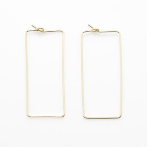 Rectangle Hook Earring . Rectangle Hook . Rectangle Earring . Ear Wires ...
