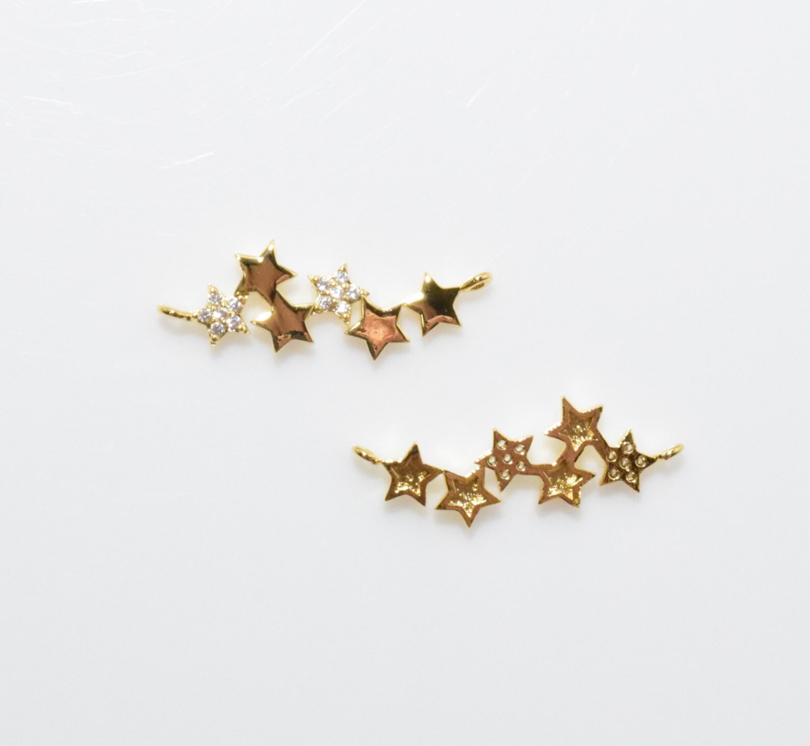 Cubic Star Pendant . Star Connector . Star Charm . Cubic - Etsy