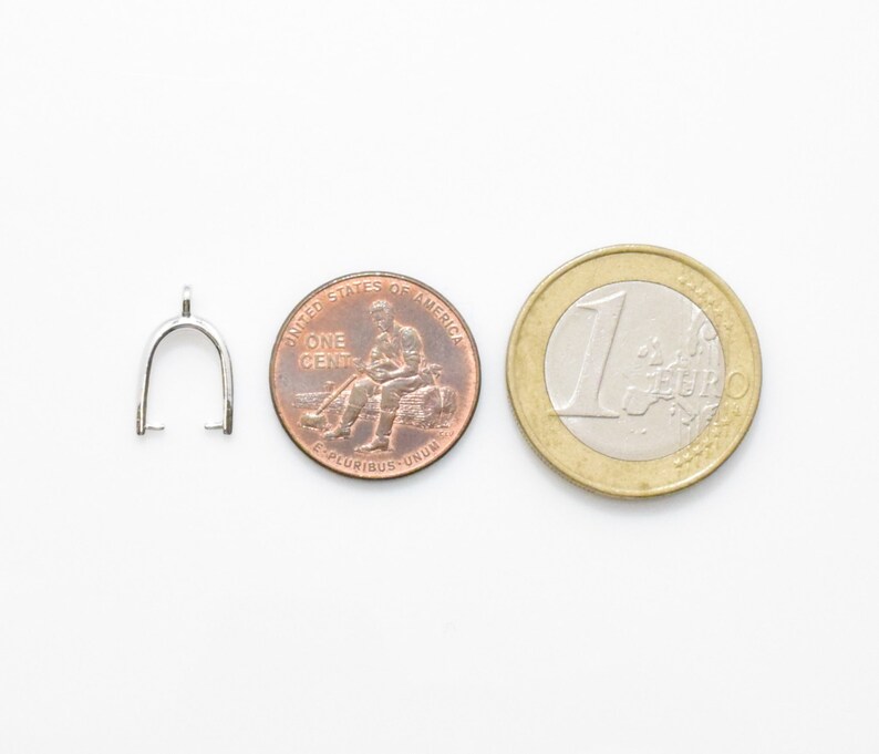 Brass Bail . Metal Bail . Basic Supplies . Polished Rhodium | Etsy