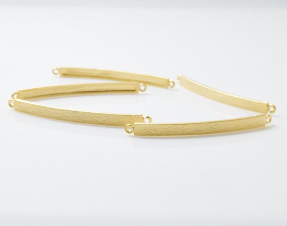 Bar Brass Connector Curved Bar Pendant. Jewelry Craft Supply. | Etsy