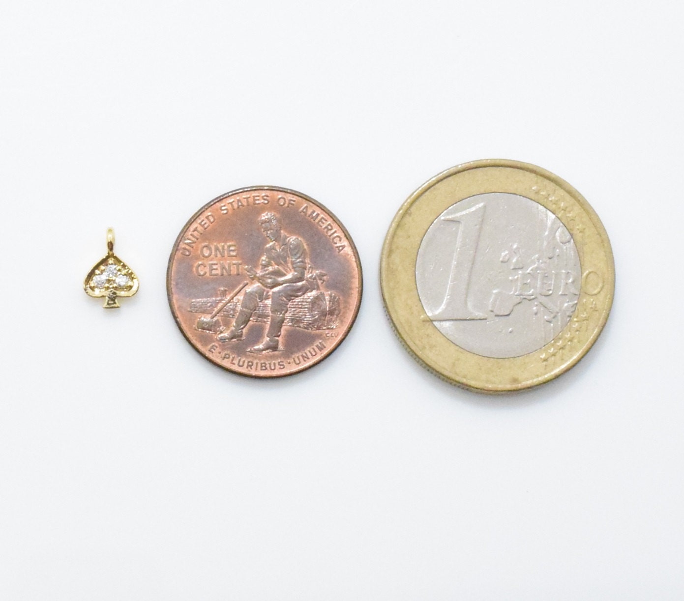 Cubic Spade Pendant . Spade Charm . Trump Pendant . Cubic - Etsy Australia