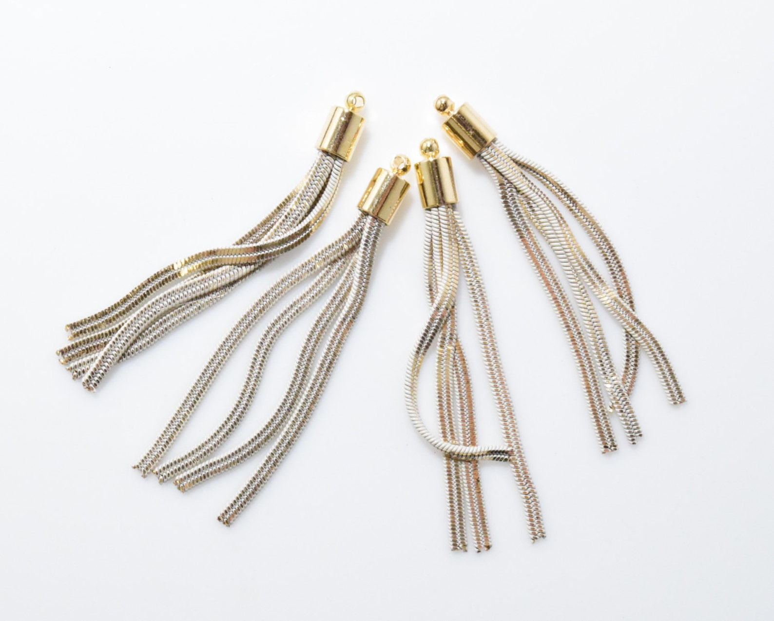 Ivory Metal Tassel . Chain Tassel . Jewelry Craft Supply . 16K - Etsy