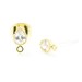 Cubic Teardrop Post Earring . Wedding Jewelry . 925 Sterling Silver ...