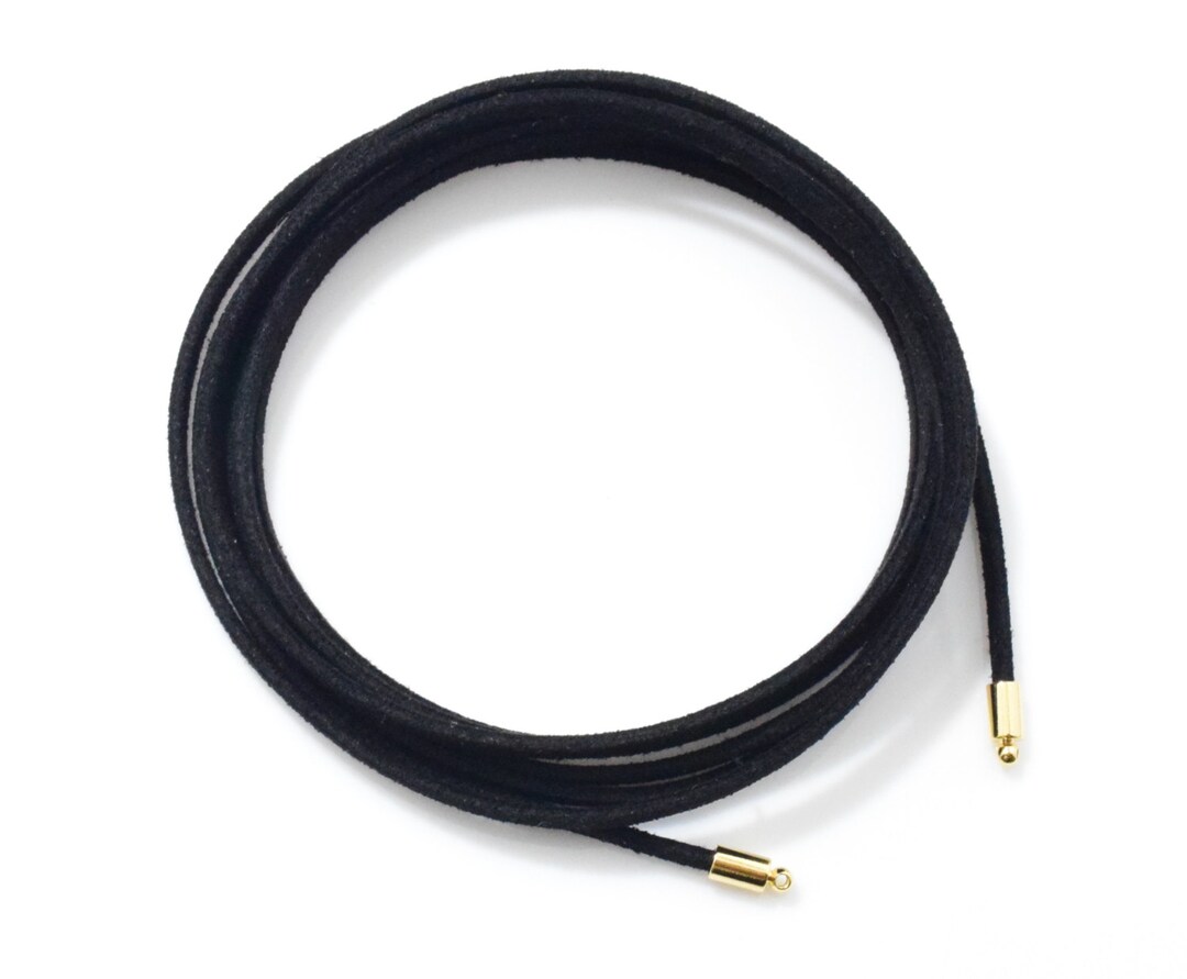 Black Chamois Necklace String . Choker String . Leather String . 16K ...