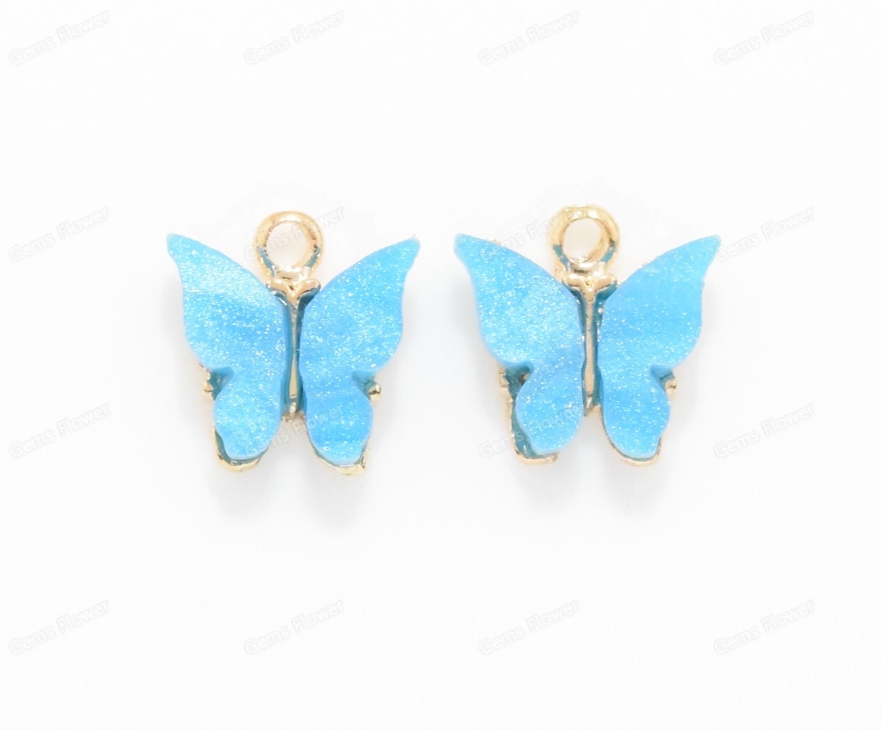 Pearl Ocean Blue Butterfly Acrylic Pendant . Acrylic Butterfly - Etsy