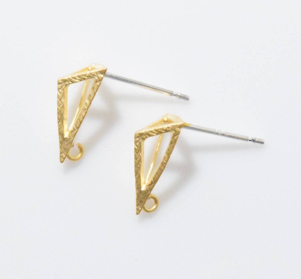 Triangle Post Earring . Earring Component . 925 Sterling - Etsy