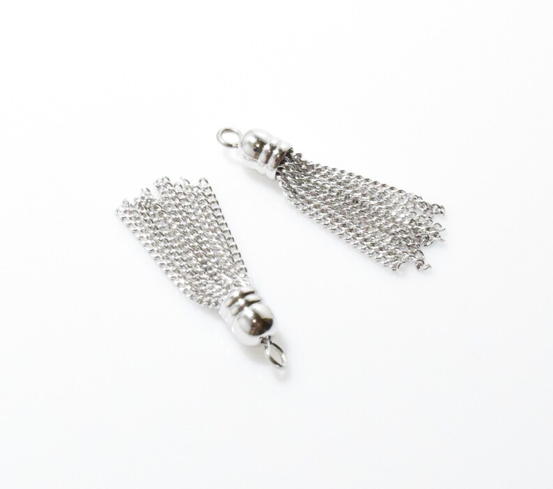 Silver Metal Tassel (small) , Chain Tassel . Jewelry Craft Supply ...