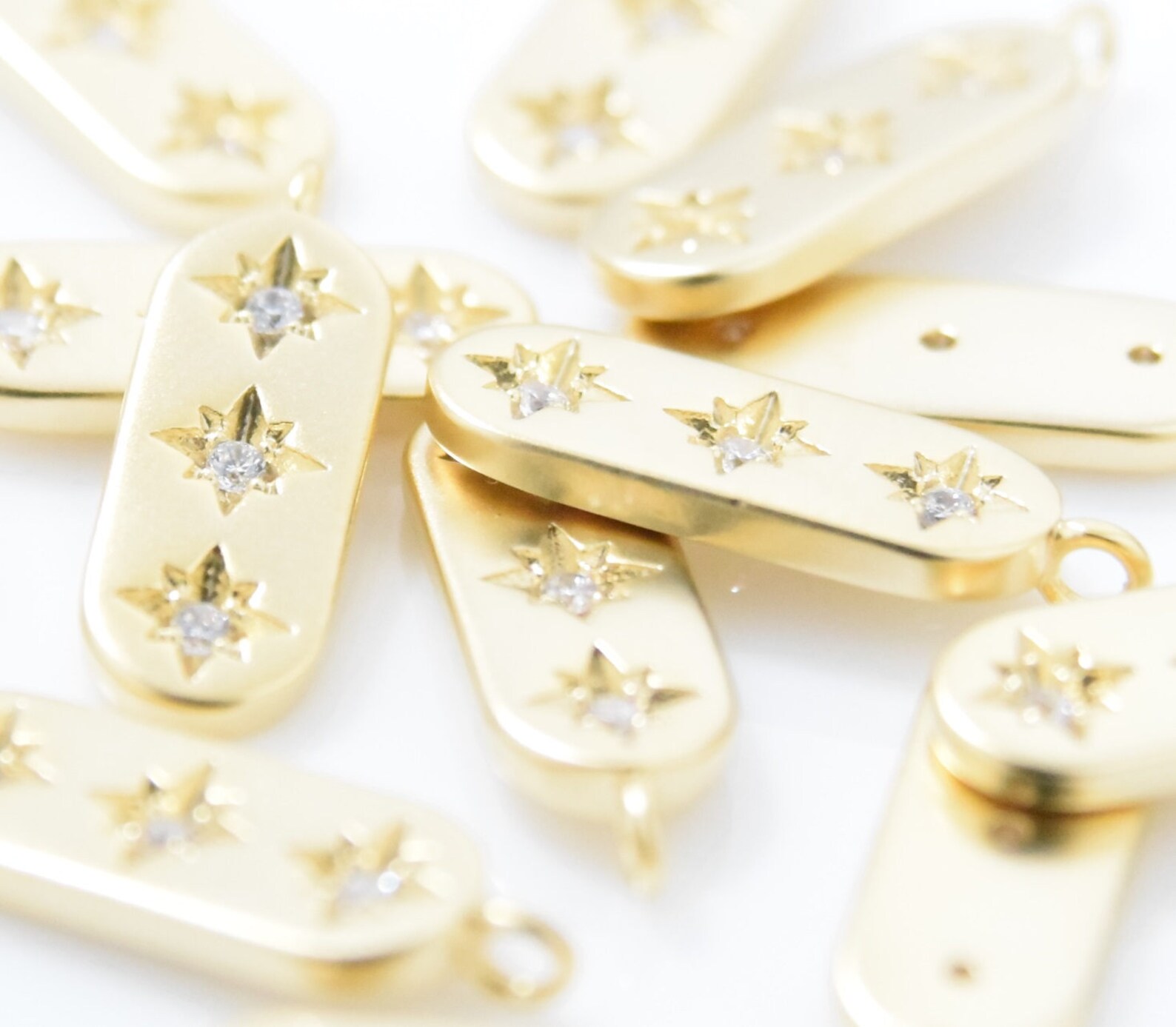 Cubic Star Pendant . Cubic Star Charm . Cubic Star Beads . - Etsy