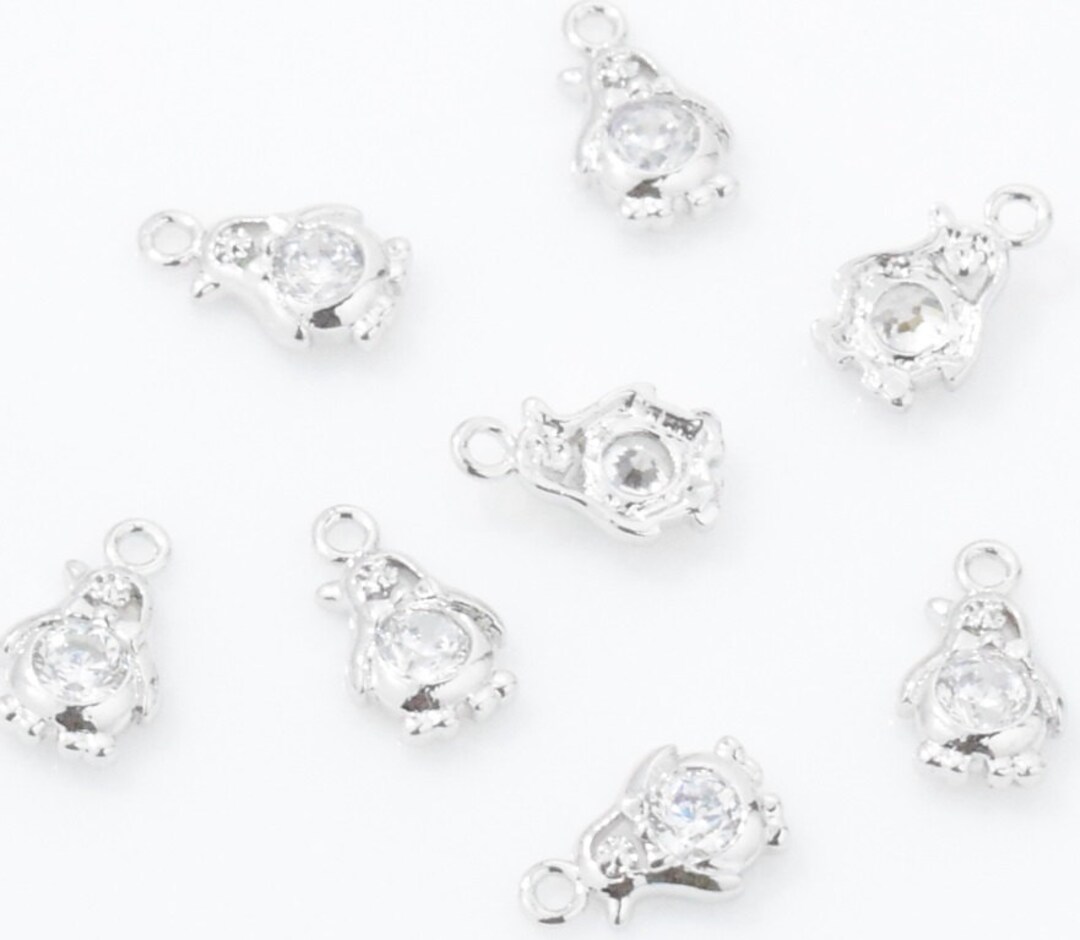 Cubic Penguin Pendant . Penguin Brass Pendant . Penguin Charm . Cubic ...