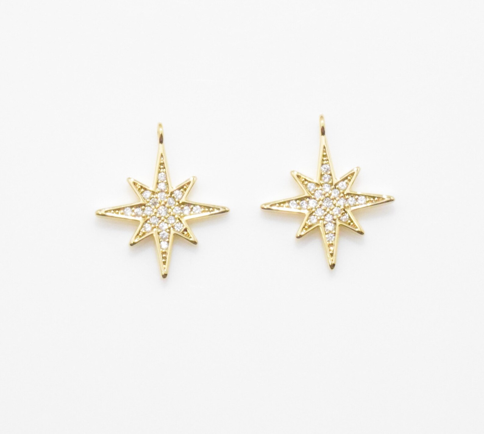 Cubic Star Pendant . Star Charm . Cubic Zirconia . Wedding - Etsy