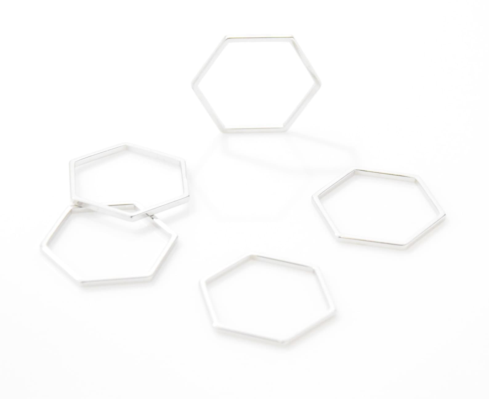 20MM Hexagon Pendant large . Hexagon Bead . Hexagon Charm . | Etsy