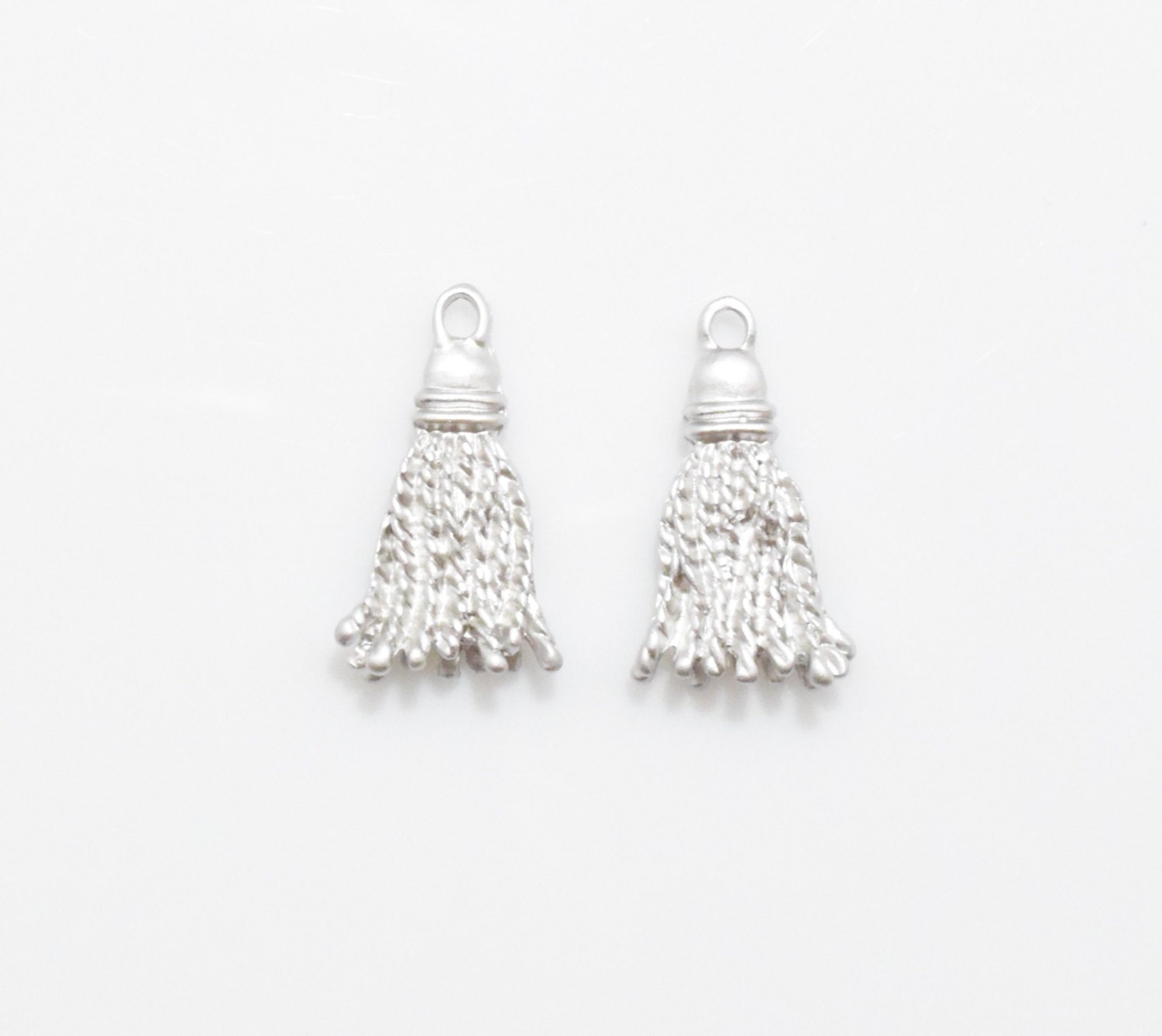 Silver Tassel Pendant . Metal Tassel . Tassel Charm . Jewelry | Etsy